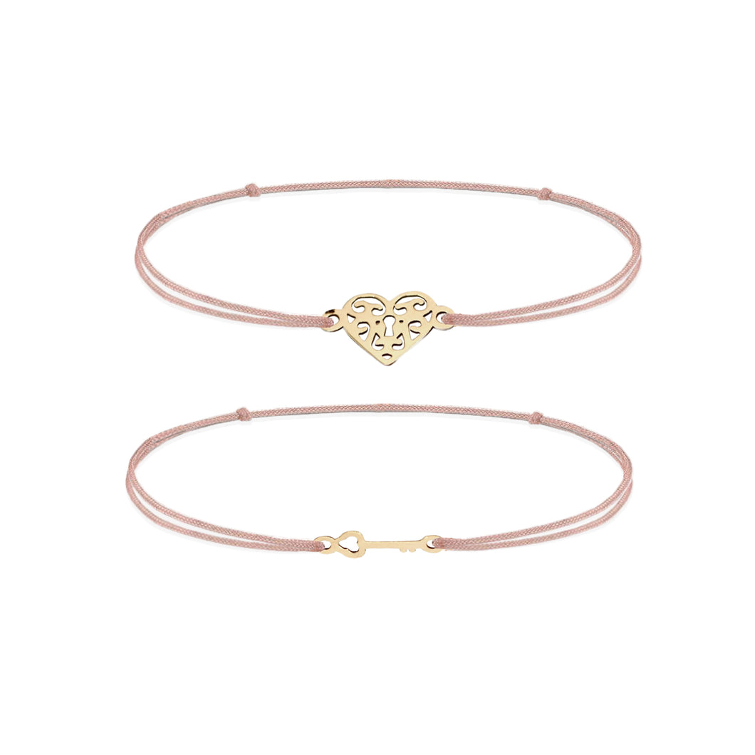 2-ER SET THE KEY TO MY HEART 585 GOLD